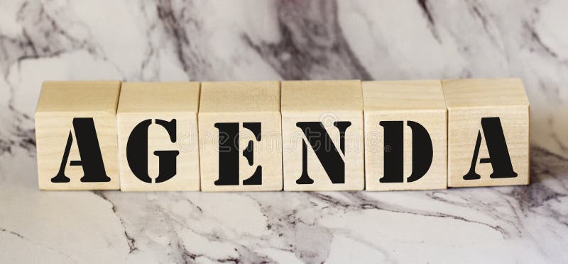 Agenda - Words from Wooden Blocks with Letters, a List of Matters ... Agenda - Words from Wooden Blocks with Letters, a List of Matters ...