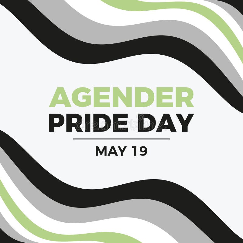 Agender Pride Day Poster Vector Illustration Stock Vector ...