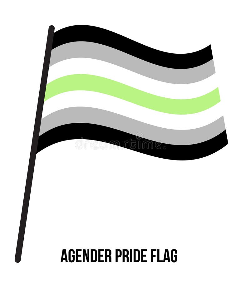 Agender Pride Flag Waving Vector Illustration Designed with Correct ... Agender Pride Flag Waving Vector Illustration Designed with Correct ...