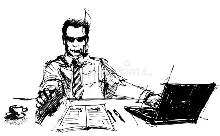 Black Suit Agent Stock Illustrations – 1,981 Black Suit Agent Stock ...