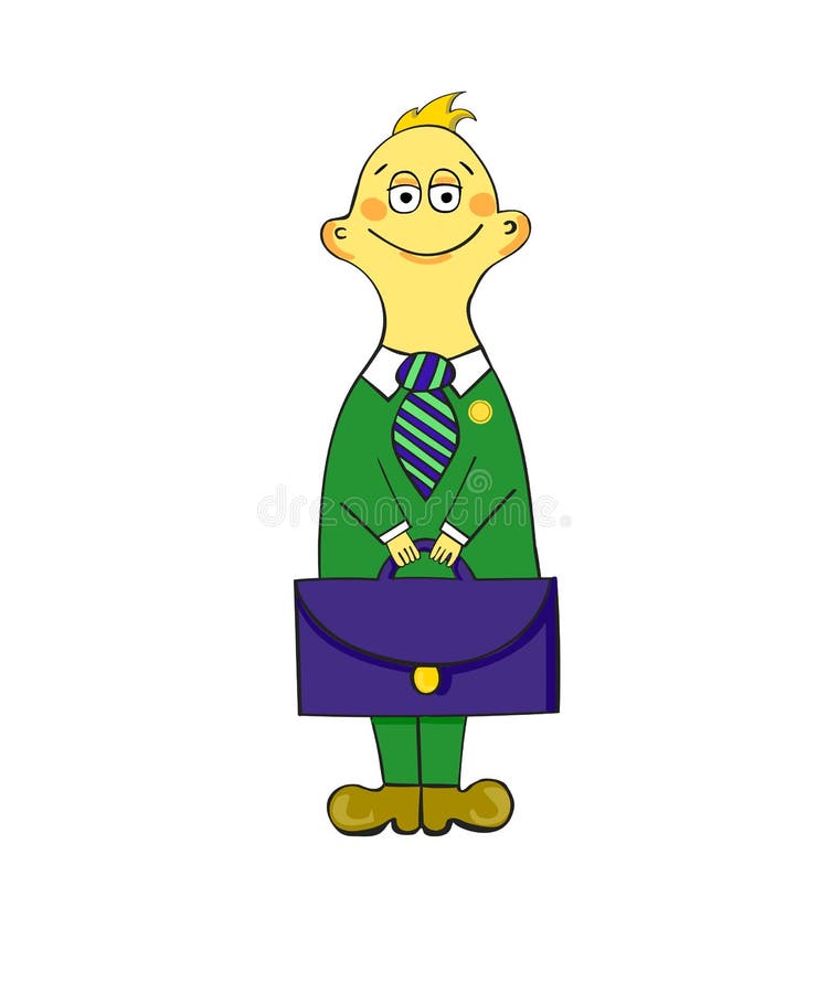 Agent with briefcase stock vector. Illustration of home - 73343054