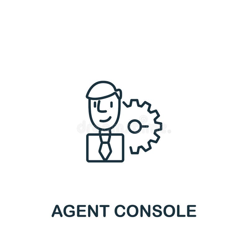 Agent Console Icon from Customer Service Collection. Simple Line ...
