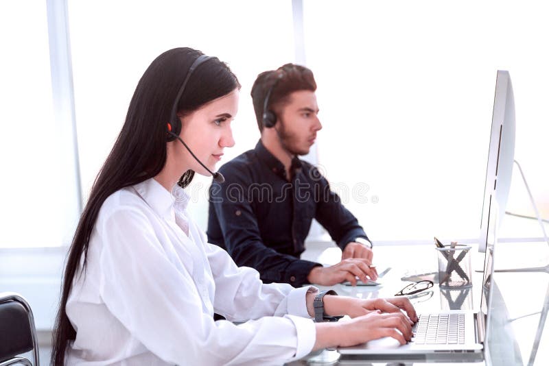 Agent, Customer Service, Working at the Call Center Stock Photo - Image ...