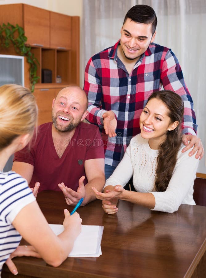 Agent Explaining the Contract Terms Stock Image - Image of insurance ...