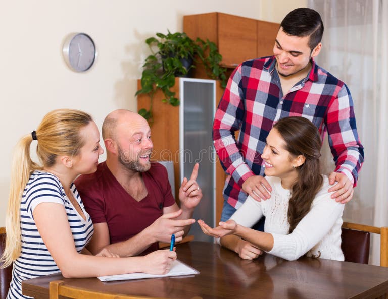 Agent Explaining the Contract Terms Stock Photo - Image of offer, faces ...