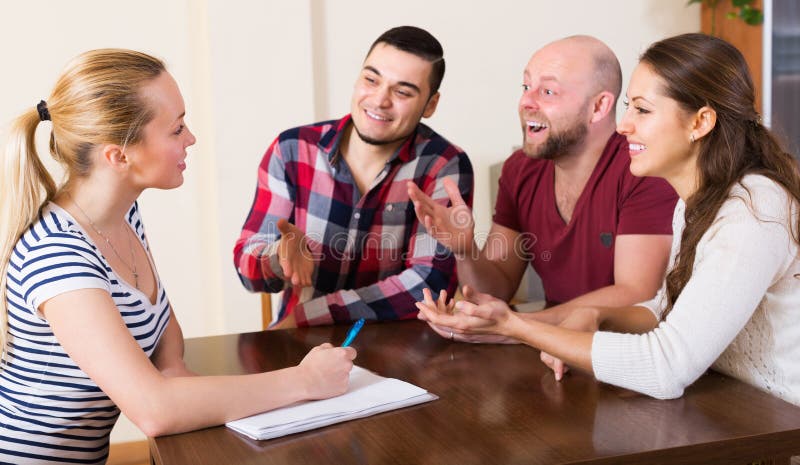 Agent Explaining the Contract Terms Stock Image - Image of european ...