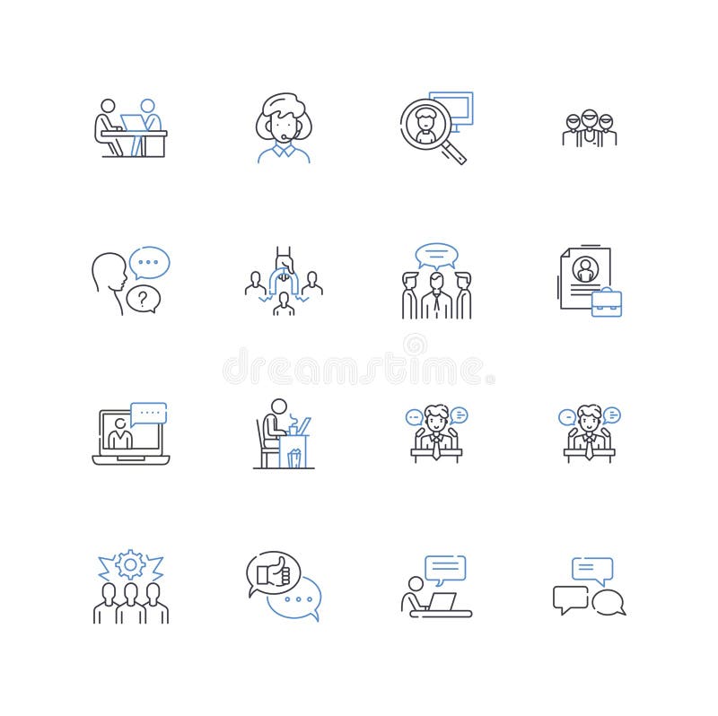 Agent Line Icons Collection. Undercover, Informant, Operative, Handler ...