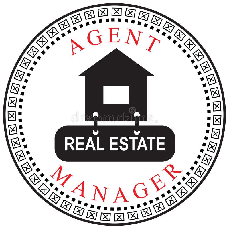 Agent or Manager Real Estate Stock Vector - Illustration of home, print ...