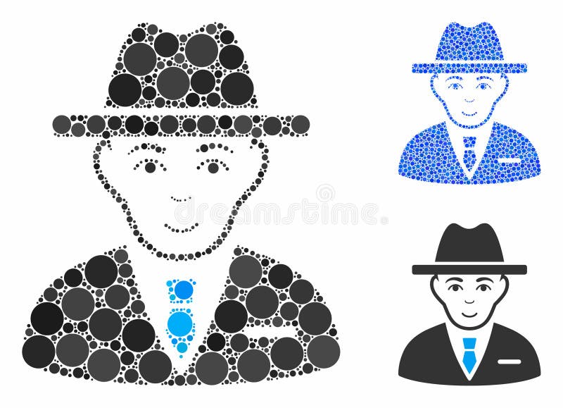 Agent Mosaic Icon of Circle Dots Stock Illustration - Illustration of ...