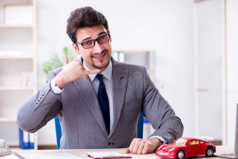 The Agent Offering Car Motor Insurance Stock Image - Image of guarantee ...