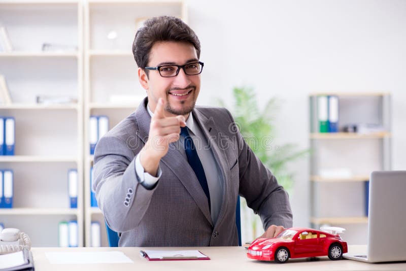 The Agent Offering Car Motor Insurance Stock Image - Image of auto ...