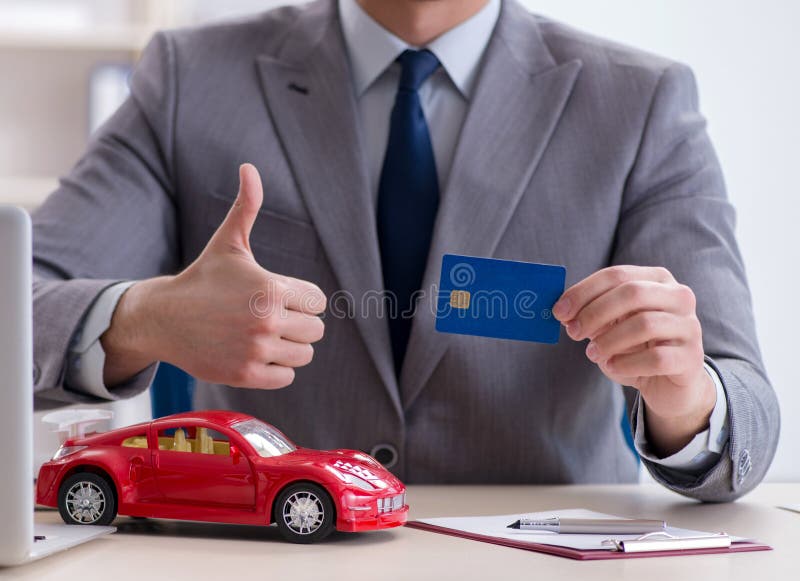 Agent Offering Car Motor Insurance Stock Photo - Image of document ...