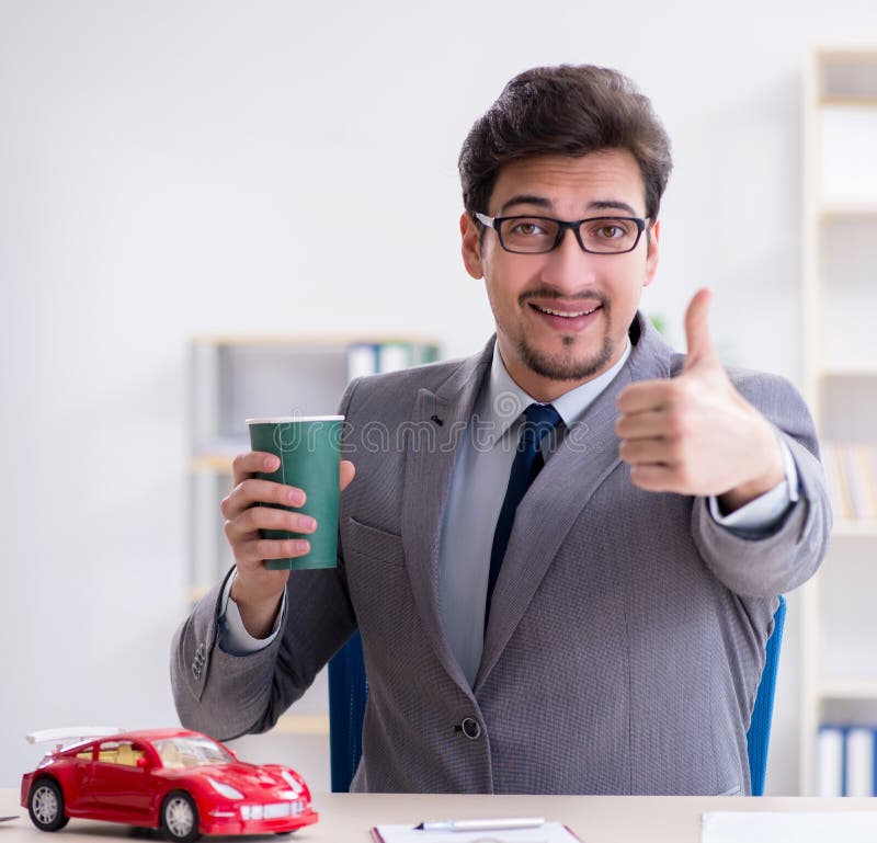 The Agent Offering Car Motor Insurance Stock Image - Image of auto ...