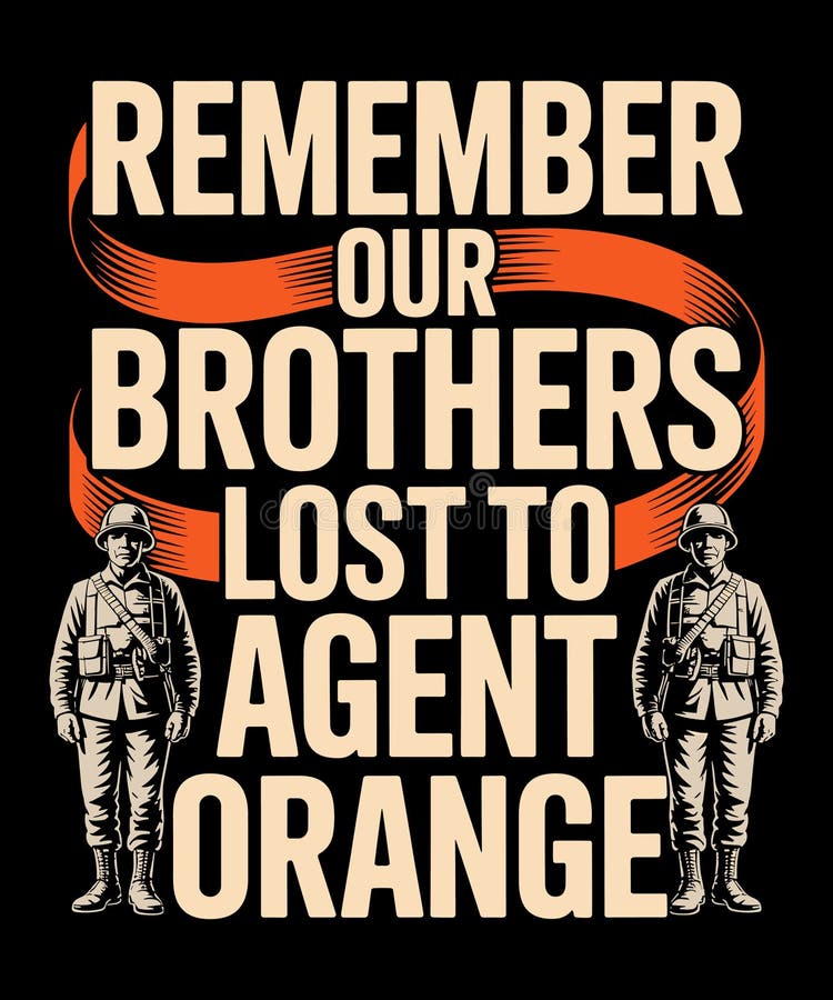 Agent Orange Memorial T-Shirt Stock Vector - Illustration of courage ...