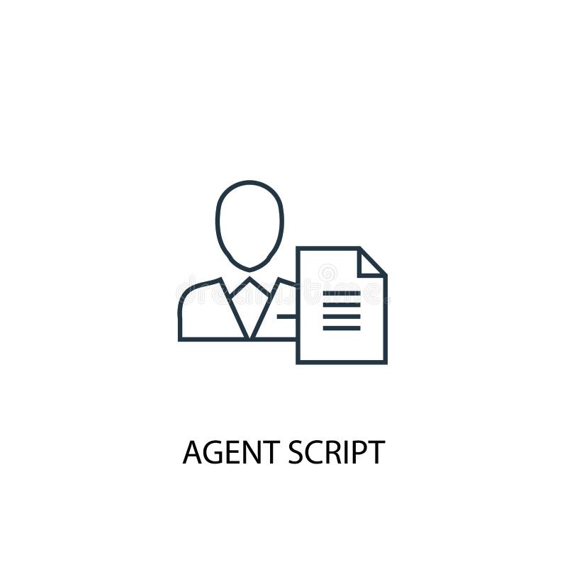 Agent Script Linear Icon. Modern Outline Agent Script Logo Conce Stock ...