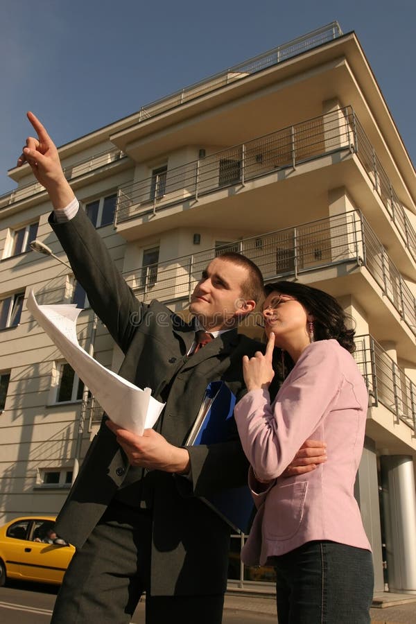 Agent Showing Flat Location Stock Image - Image of design, meeting: 1689401