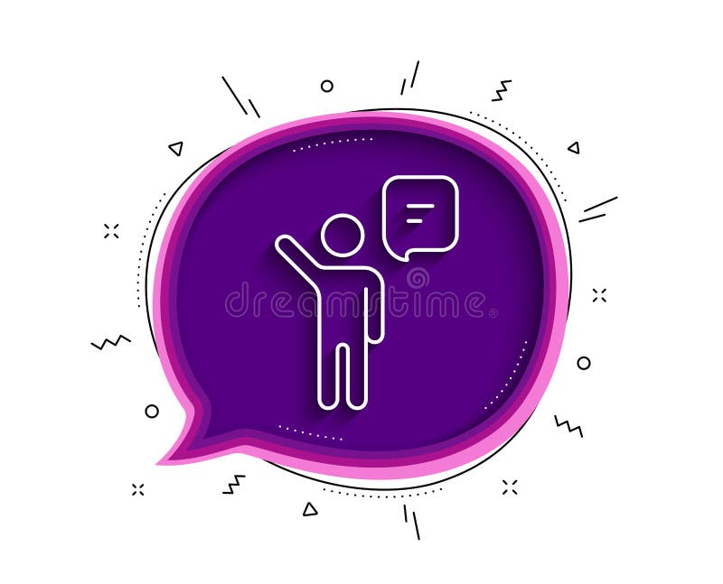 Agent Talk Line Icon. Business Management Sign. Vector Stock Vector ...