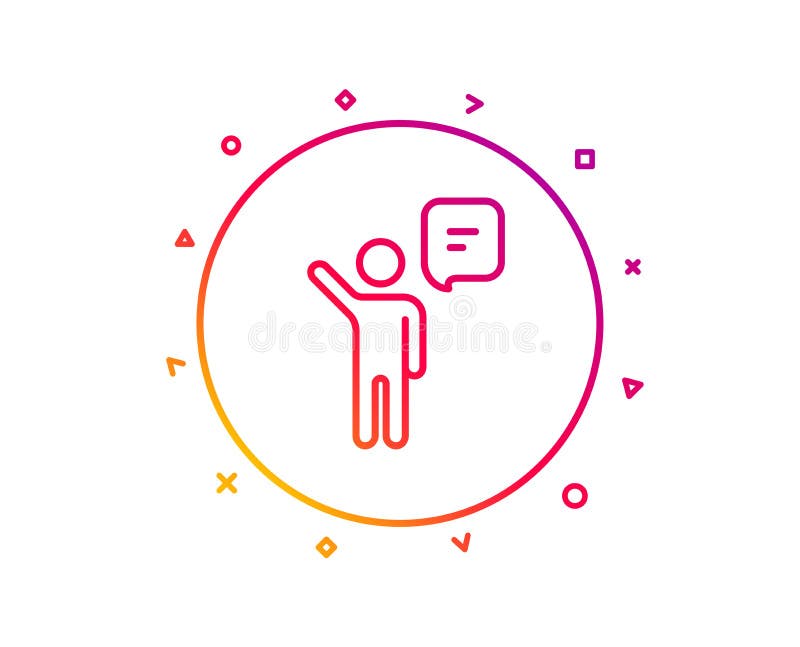 Agent Talk Line Icon. Business Management Sign. Specialist, Doctor and ...