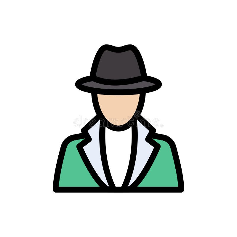 Agent Vector Glyph Colour Icon Stock Vector - Illustration of glasses ...