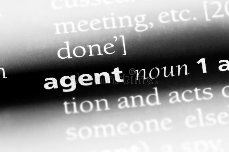 Agent stock photo. Image of closeup, word, definition - 114405998
