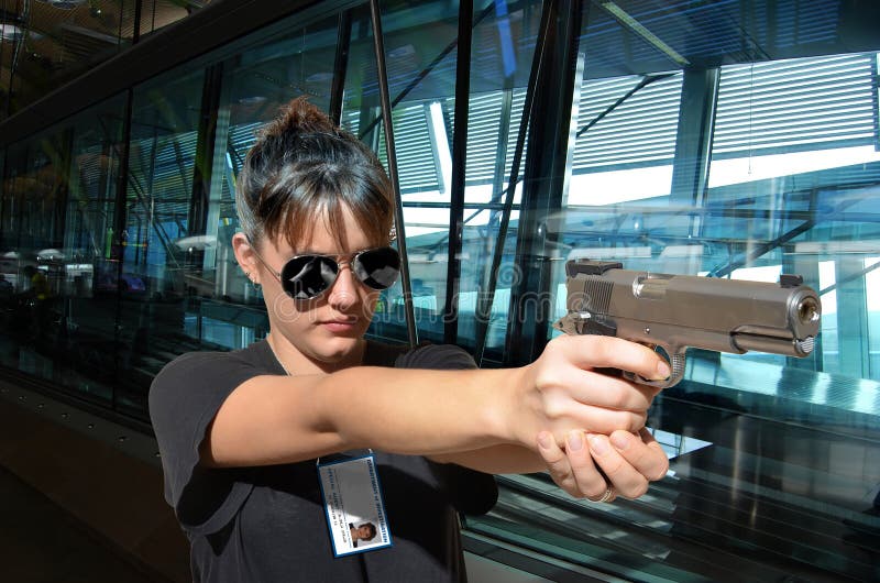 Agente de la mujer del FBI foto de archivo. Imagen de investigue - 23135104