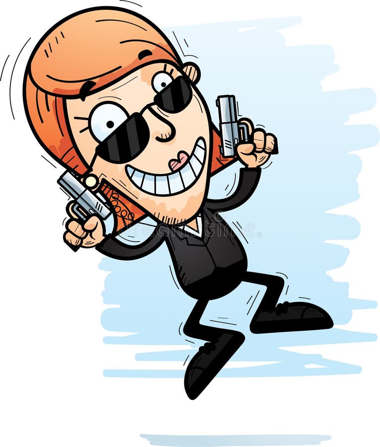 Agente Dancing Dos Desenhos Animados Ilustração do Vetor - Ilustração ...