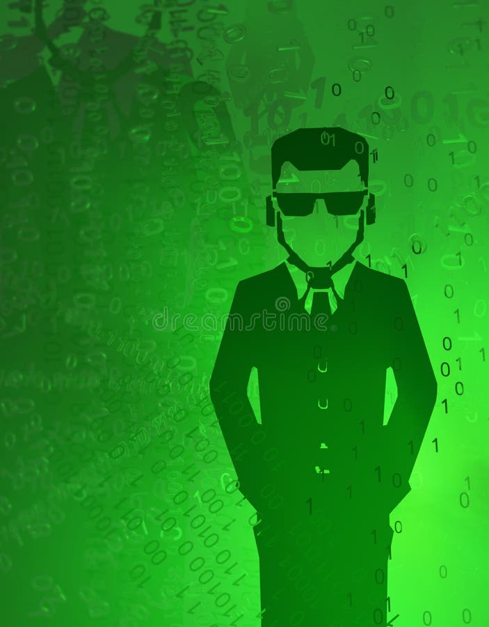 Agente virtual stock de ilustración. Ilustración de internet - 96551955