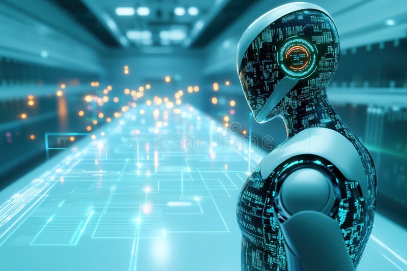 Agentic AI Robotics Artificial Intelligence Smart Machines Problem Solving Stock Illustration ...