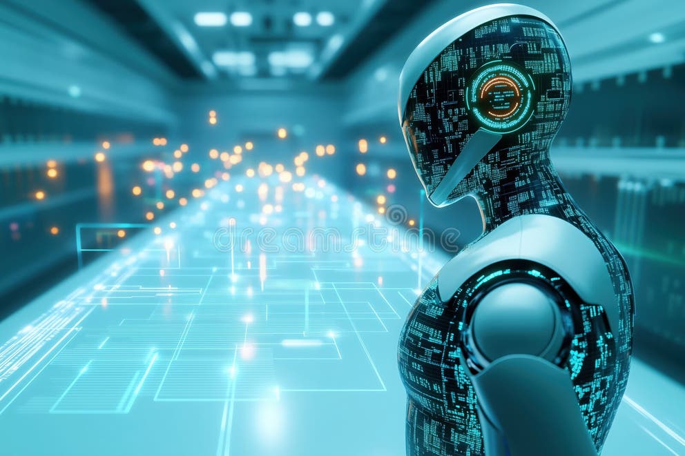 Agentic AI Robotics Artificial Intelligence Smart Machines Problem Solving Stock Illustration ...