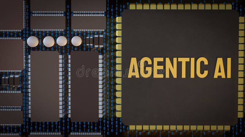 The Agentic Ai for Technology or it Concept 3d Rendering Stock ...
