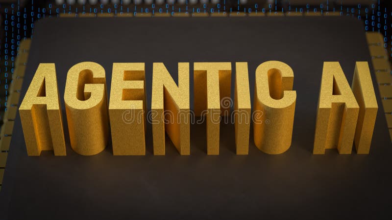 The Agentic Ai for Technology or it Concept 3d Rendering Stock ...