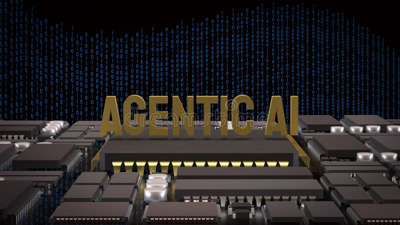 The Agentic Ai for Technology or it Concept 3d Rendering Stock ...