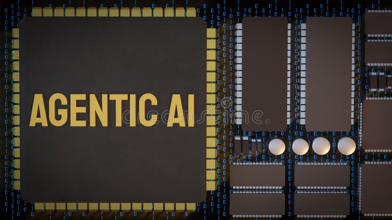The Agentic Ai for Technology or it Concept 3d Rendering Stock ...