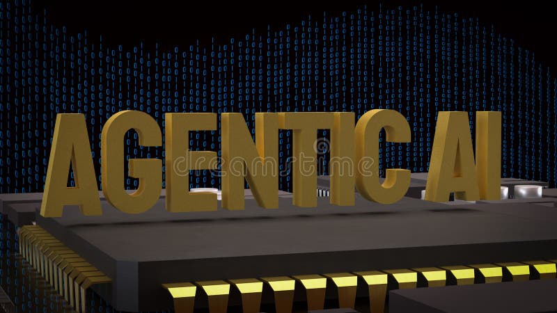 The Agentic Ai for Technology or it Concept 3d Rendering Stock ...