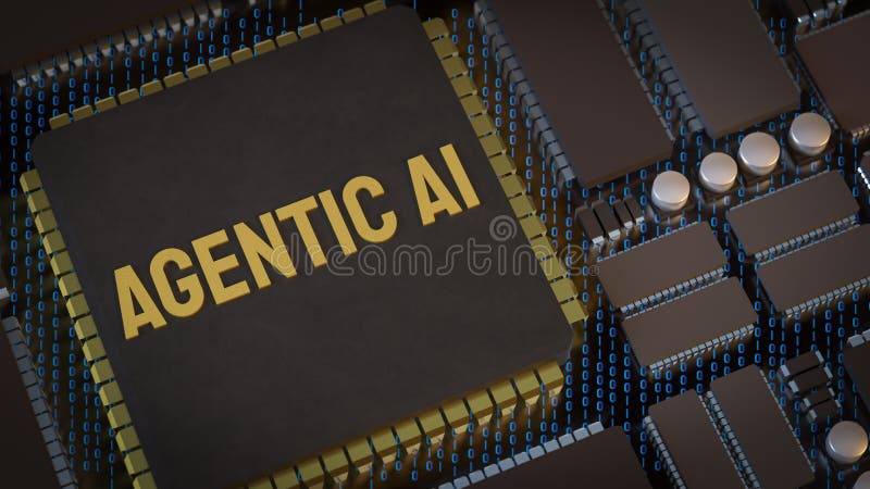 The Agentic Ai for Technology or it Concept 3d Rendering Stock ...