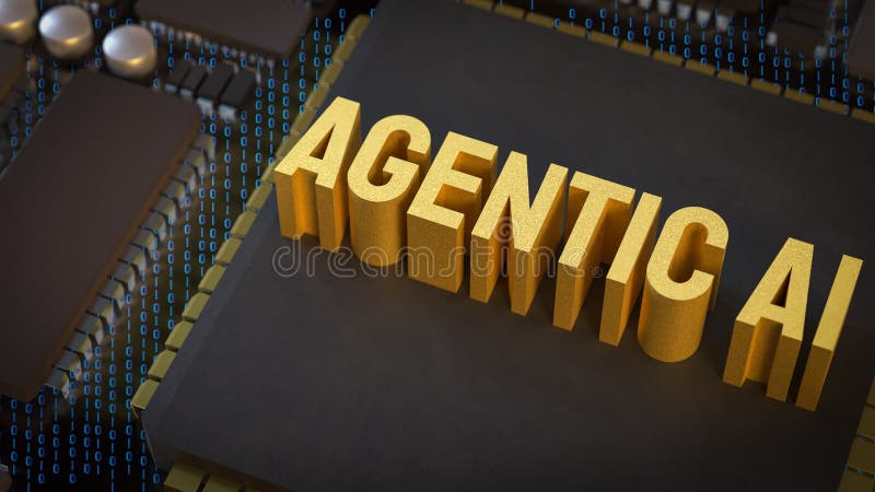 The Agentic Ai for Technology or it Concept 3d Rendering Stock ...