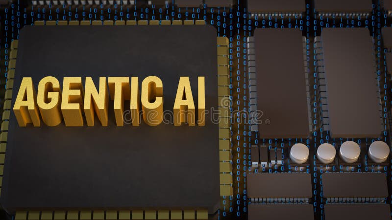 The Agentic Ai for Technology or it Concept 3d Rendering Stock ...