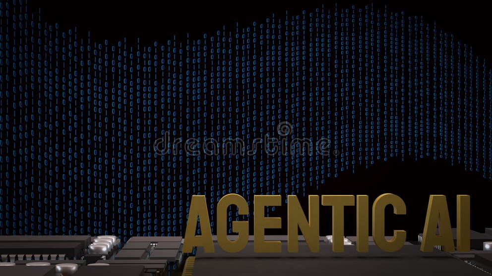 The Agentic Ai for Technology or it Concept 3d Rendering Stock ...