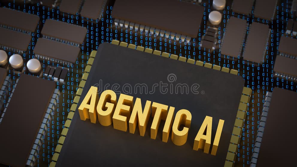 The Agentic Ai for Technology or it Concept 3d Rendering Stock ...