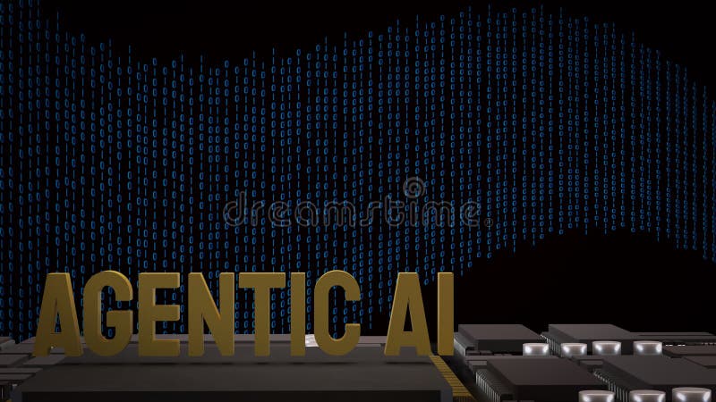 The Agentic Ai for Technology or it Concept 3d Rendering Stock ...