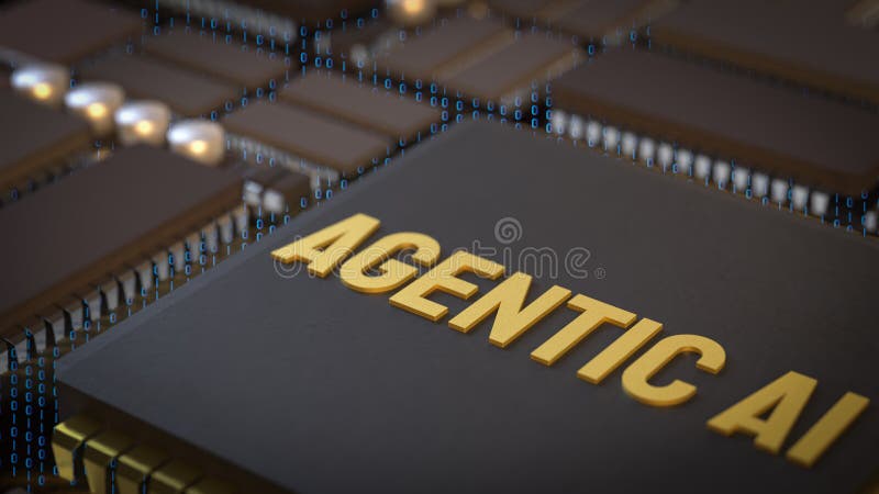 The Agentic Ai for Technology or it Concept 3d Rendering Stock ...