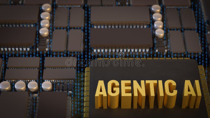 The Agentic Ai for Technology or it Concept 3d Rendering Stock ...