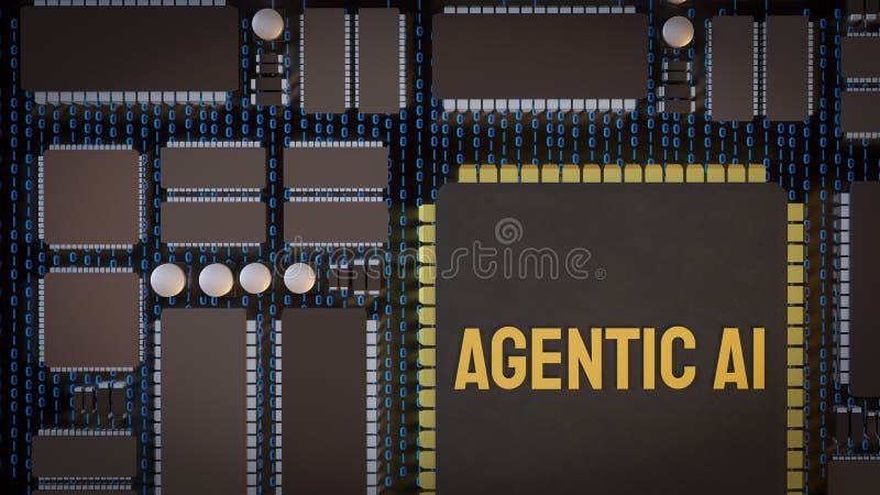The Agentic Ai for Technology or it Concept 3d Rendering Stock ...