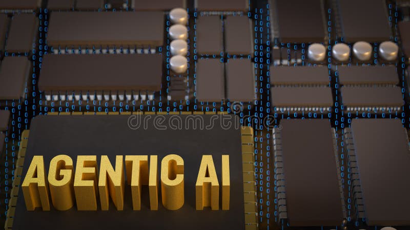 The Agentic Ai for Technology or it Concept 3d Rendering Stock ...