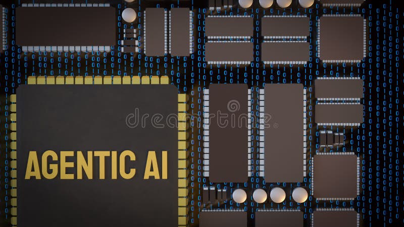 The Agentic Ai for Technology or it Concept 3d Rendering Stock ...