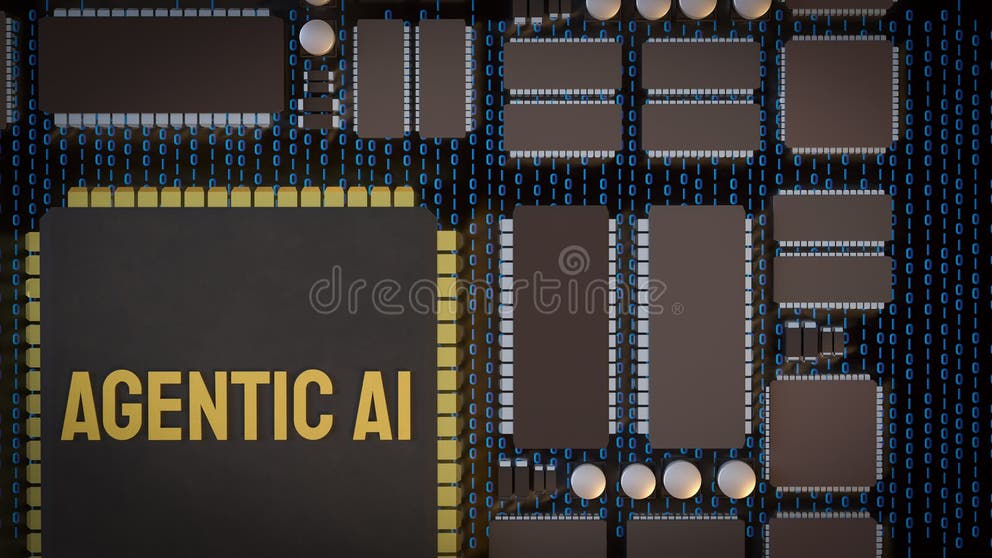 The Agentic Ai for Technology or it Concept 3d Rendering Stock ...