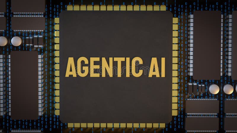 The Agentic Ai for Technology or it Concept 3d Rendering Stock ...