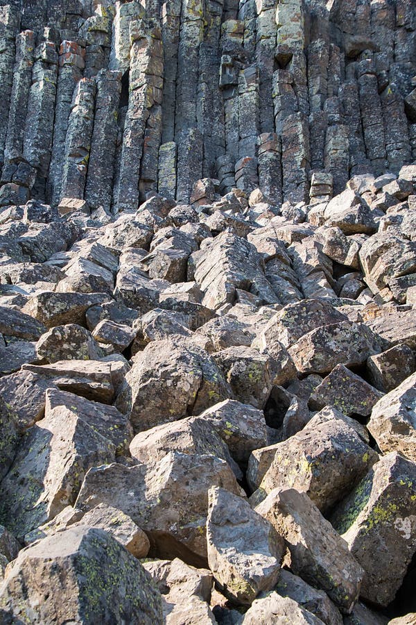Crumbling Columns, Yellowstone National Park Stock Photo - Image of ...