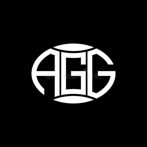 AGG Abstract Monogram Circle Logo Design on Black Background. AGG ...