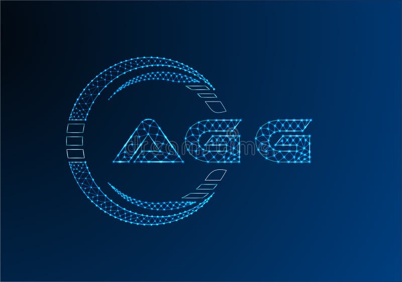 AGG Low Poly Letter Logo Vector Design. Stock Illustration ...